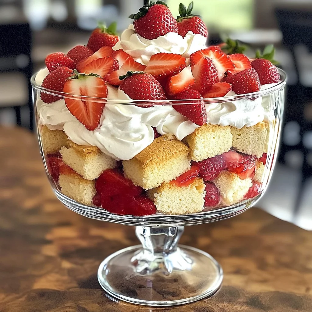 Easy Strawberry Trifle with Pound Cake - Ko Recipe