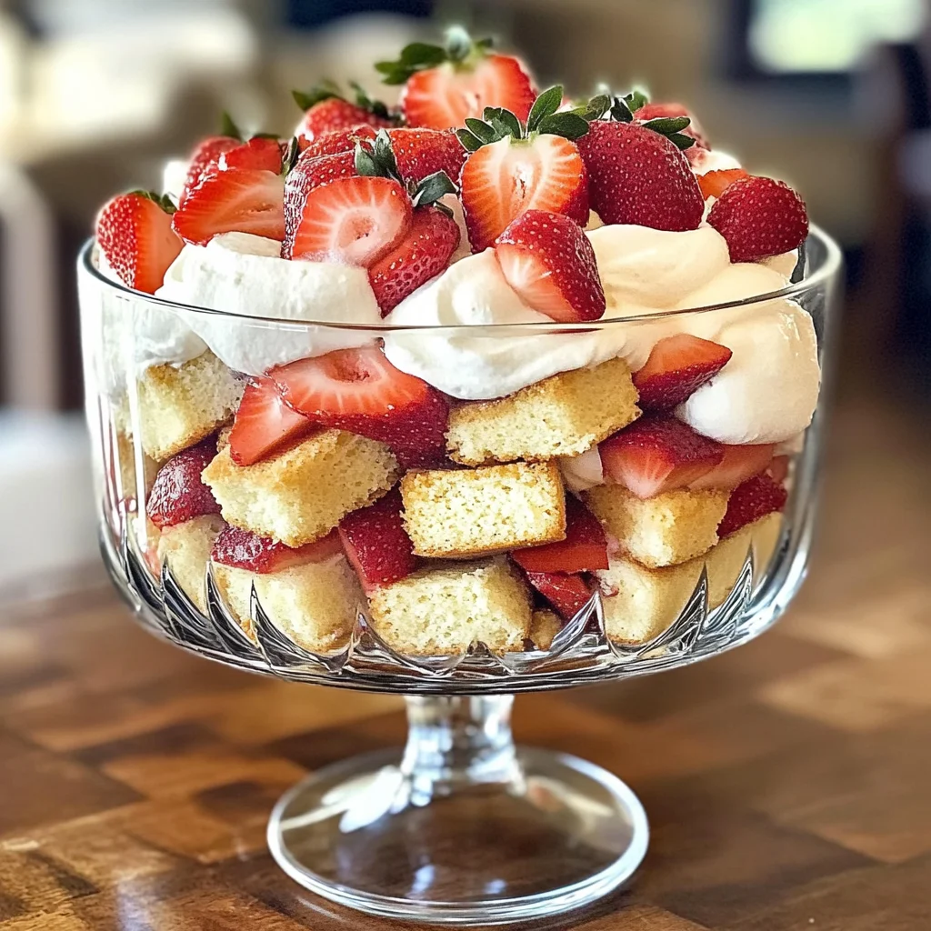 Easy Strawberry Trifle with Pound Cake - Ko Recipe