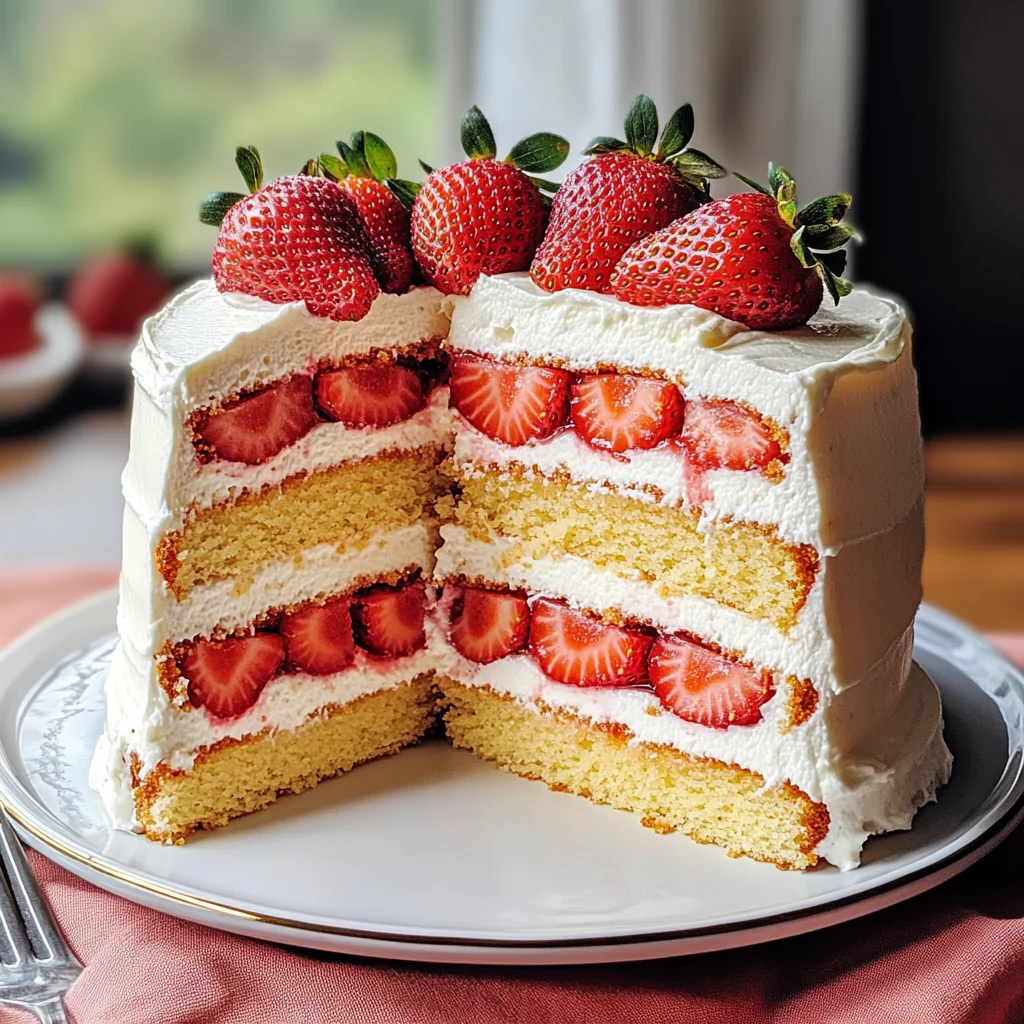 Strawberry Vanilla Layer Cake with Chantilly Mascarpone - Ko Recipe
